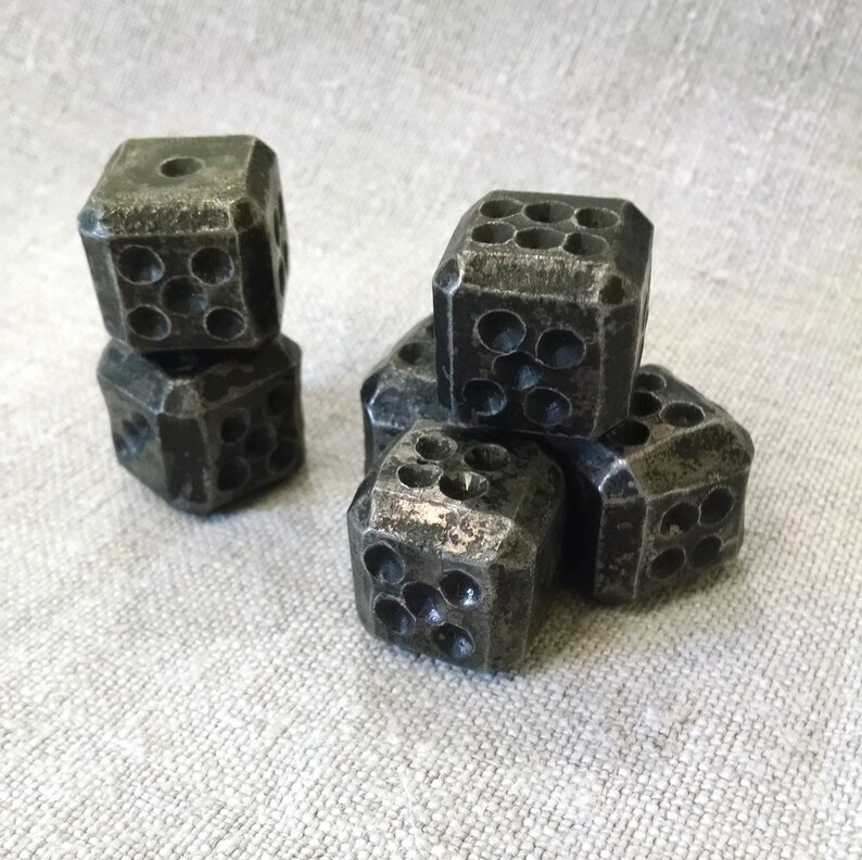 Iron dices dices set of 6 dices dice games tabletop | Etsy