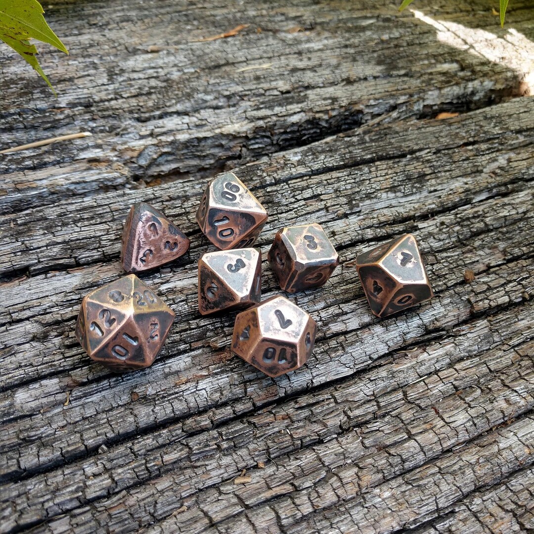 Hand Forged Copper Dice Set: Dnd RPG Board Game Dice - Etsy UK