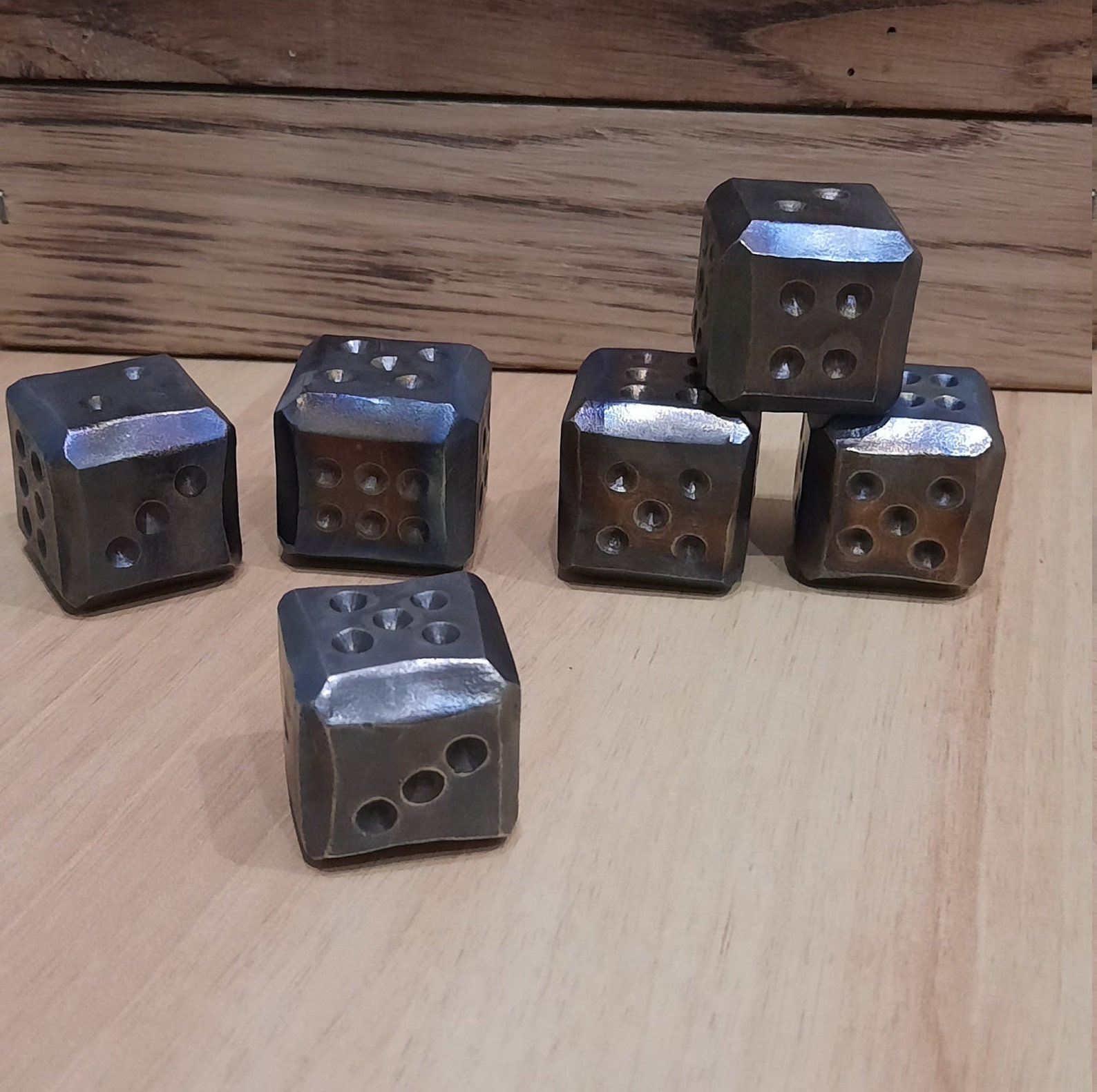 Titanium Dices, Set of 6 Dices, Titanium D6, Dice Games, Dnd Dice ...