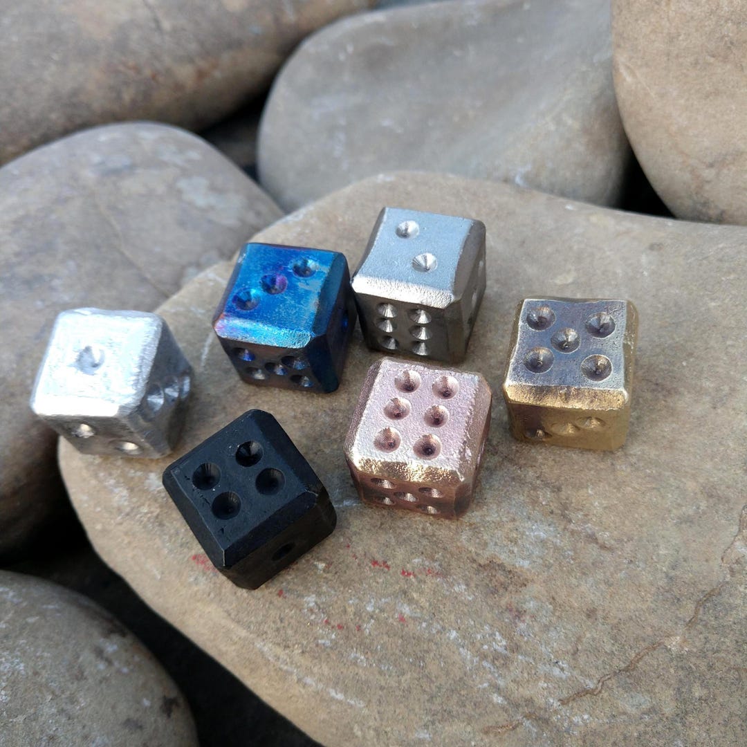 Handmade Dices, D6 Dice, Set of 6 Dice, Dice Games, Iron Dice, Bronze ...