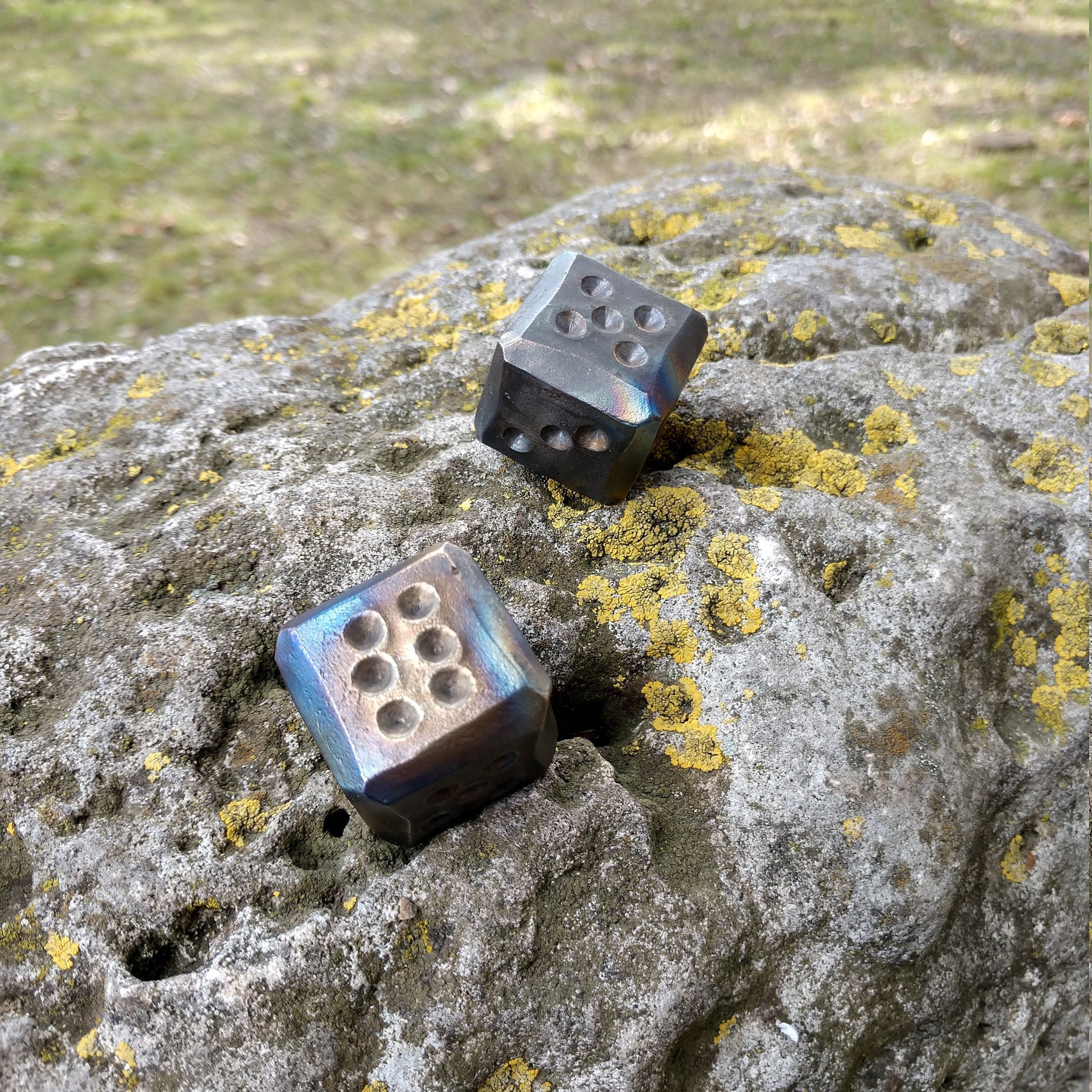 Set of 2 Titanium Dices Titanium Dices Titanium D6 Dice - Etsy