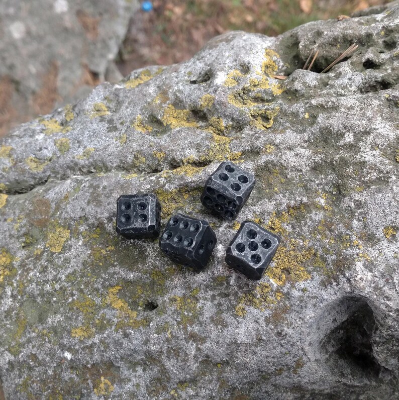 Handmade Iron Dice Set: Forged Metal Dice for Tabletop Games - Etsy