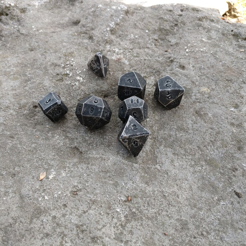 Dnd Dice Set of 7 Dices D4 D6 D8 D10 D12 D20 D00 | Etsy