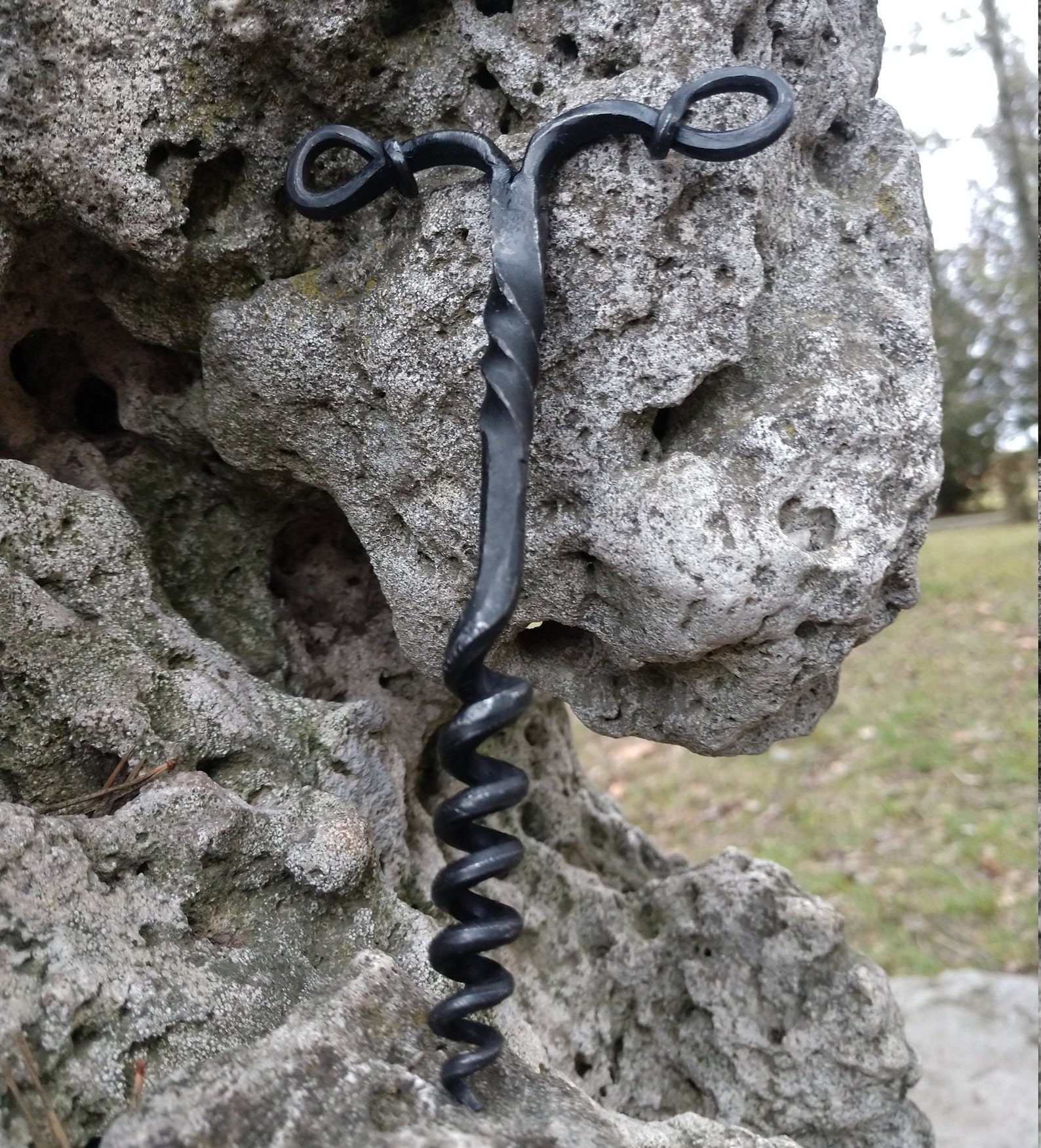 Iron Wedding Forged Corkscrew Wine Cork Remover 6th | Etsy