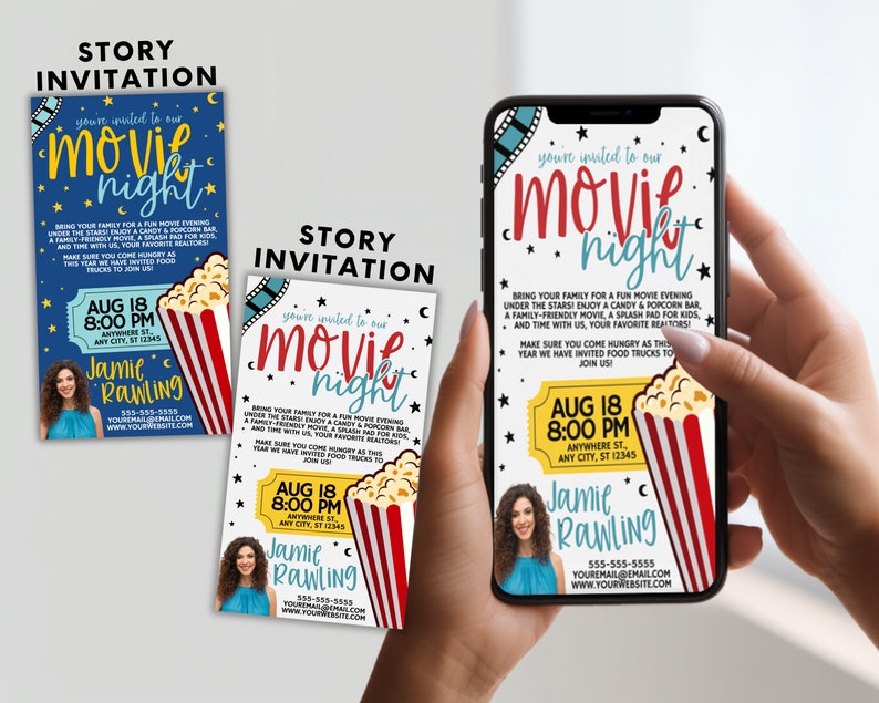 Movie Night Real Estate Client Event Bundle, Movie Night Template ...