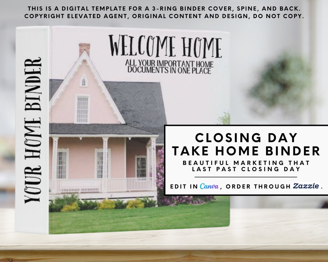 Realtor Closing Gift, Home Binder, Real Estate Client Closing Guide ...