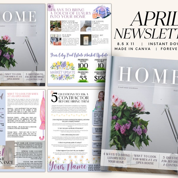 April Real Estate Newsletter - Etsy