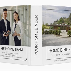 Home Binder Real Estate Marketing, Closing Binder, Custom Binder ...
