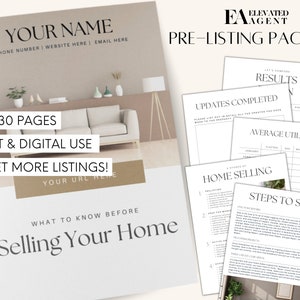 Real Estate Pre Listing Packet, Realtor Presentation Template - Etsy