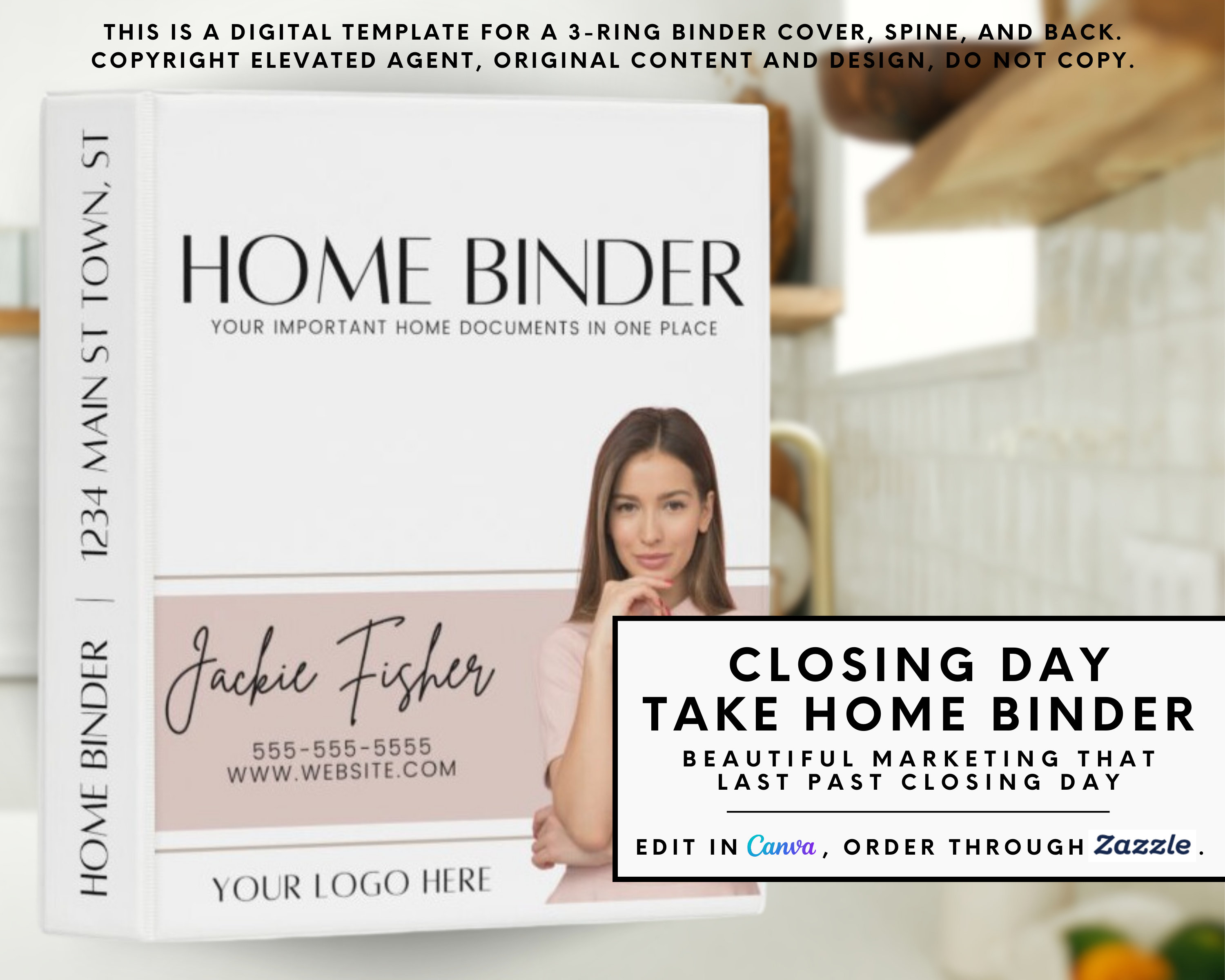 Real Estate Home Binder Template, Realtor Closing Gift (canva Editable ...
