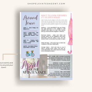 Real Estate Newsletter, April Newsletter, Easter Newsletter, Real ...