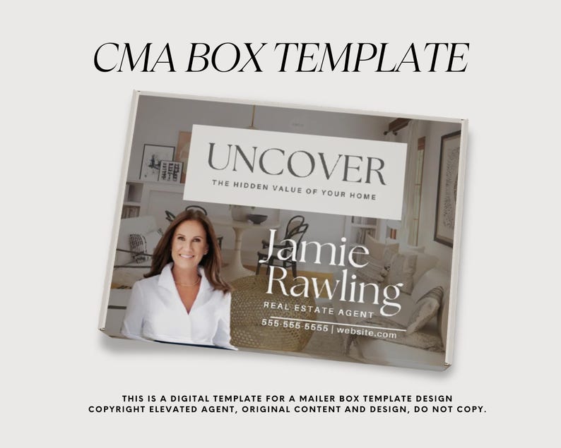 CMA Box Template, Realtor CMA Packet, Custom Cma Box, Real Estate Mailer, Real Estate Marketing ...