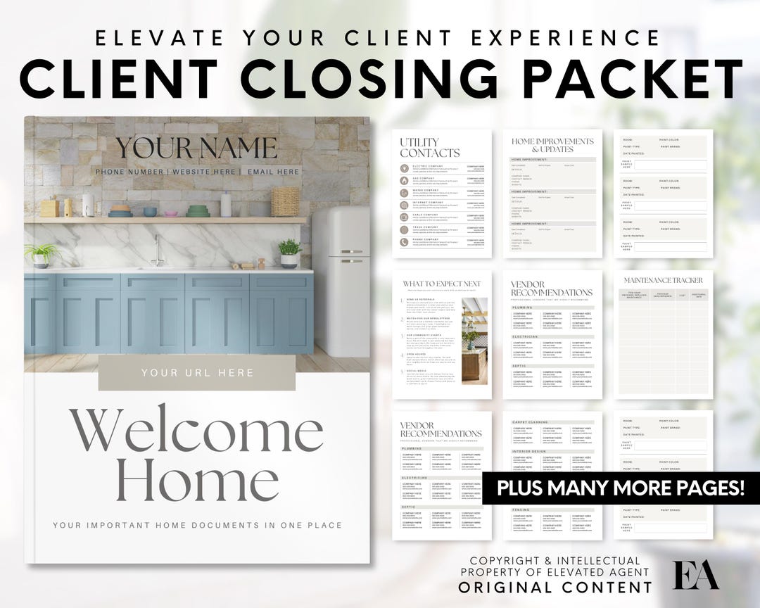 Real Estate Closing Packet Template: New Home Guide (canva) - Etsy