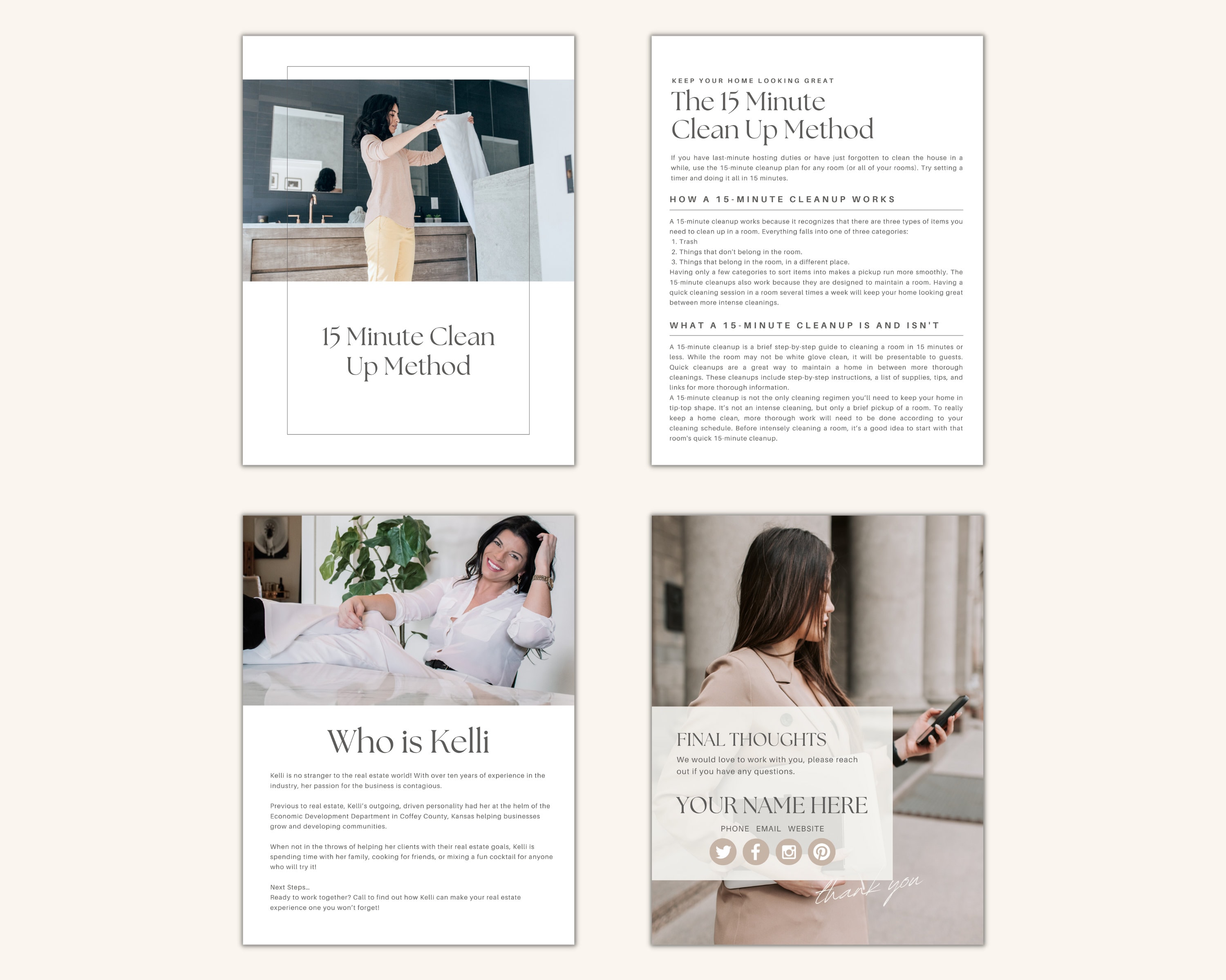 Real Estate Spring Cleaning Checklist, Real Estate Template, Realtor ...