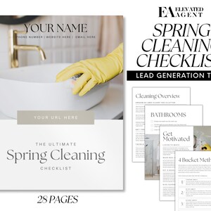 Real Estate Spring Cleaning Checklist, Real Estate Template, Realtor ...