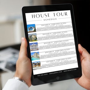 Real Estate Flyer, Home Tour Schedule, Realtor Flyer, Real Estate ...