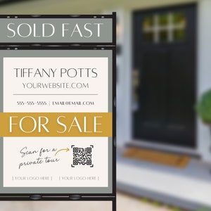 Real Estate Sign, Property Sign, for Sale Sign, Realtor Sold Sign ...