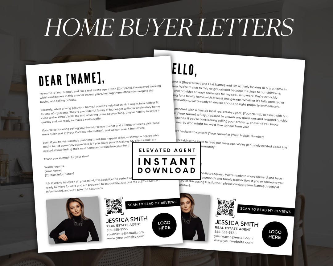 Real Estate Buyer Letter Template: Canva Home Buyer Marketing (real ...