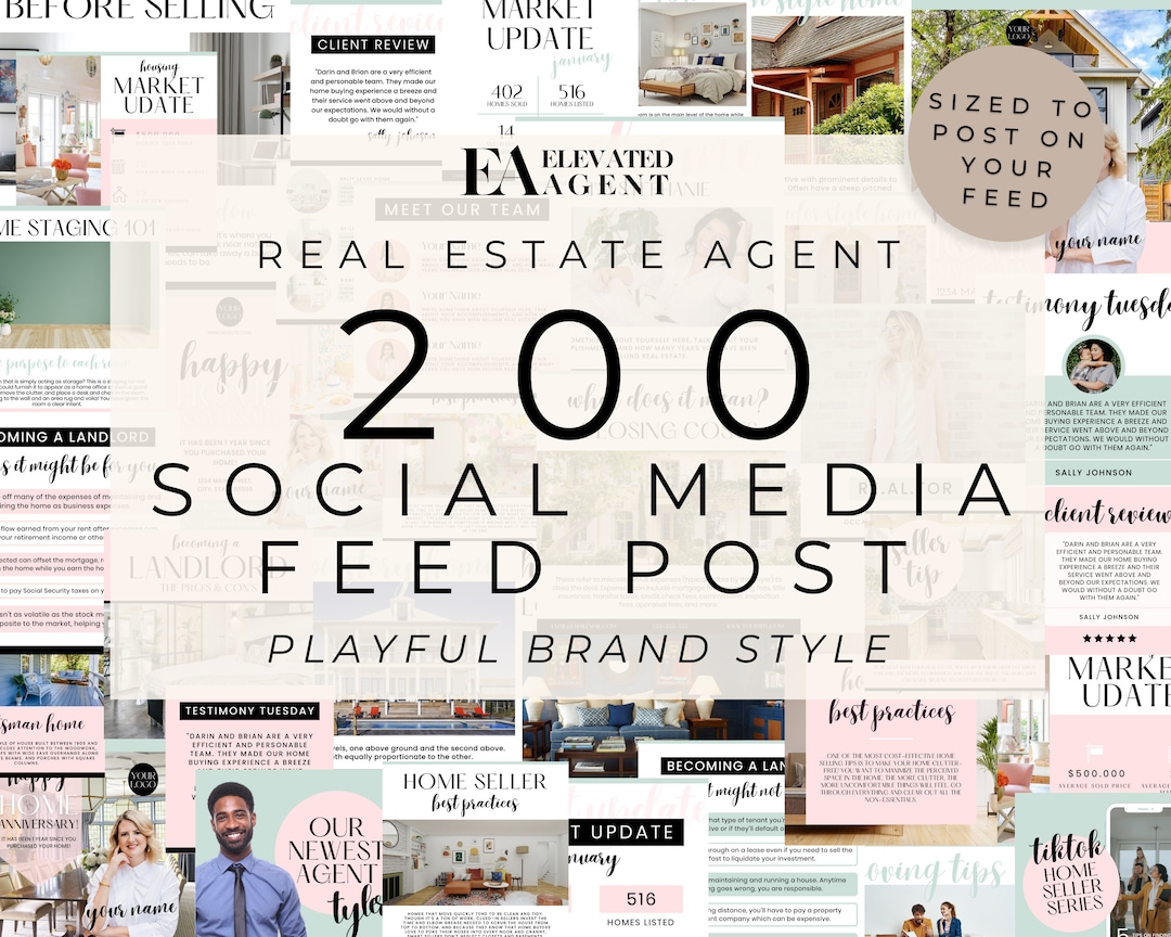 Real Estate Social Media Templates - Real Estate Instagram Posts ...