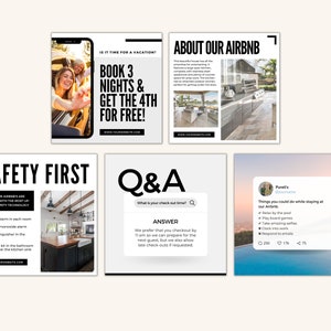 Airbnb Social Media Posts, Airbnb Templates, Vacation Rental, VRBO ...