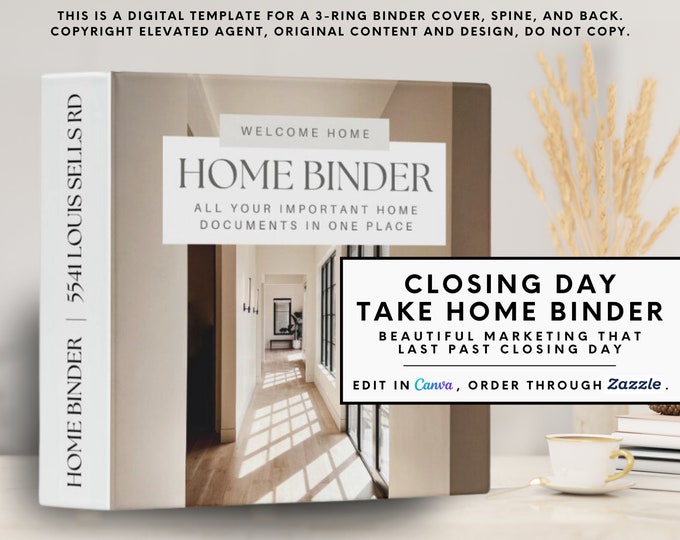 Editable Welcome Home Binder Templates – Cover, Spine, Sections & Tabs ...