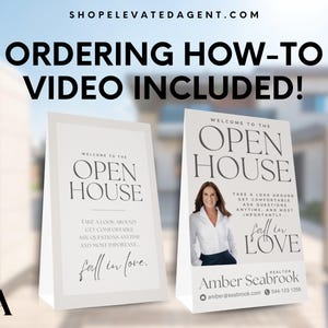Real Estate Open House A-frame Sign: Realtor Marketing Template (canva ...