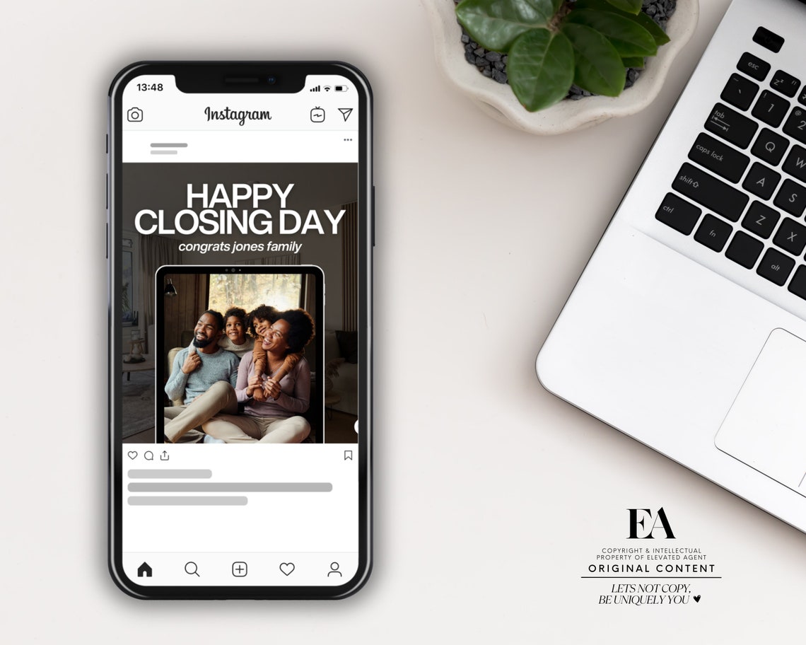 Real Estate Closing Day Feed Posts, Realtor Instagram, Real Estate ...