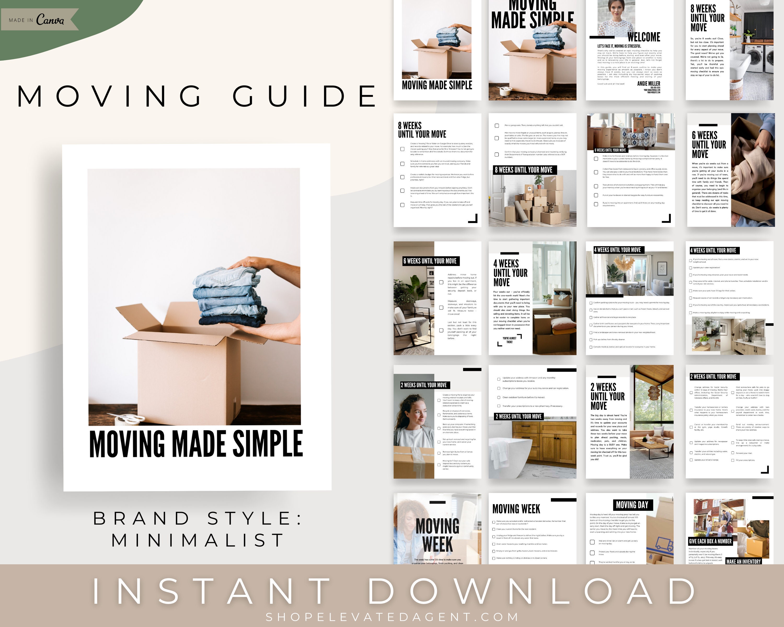 Moving Guide Moving Checklist Real Estate Moving Checklist - Etsy UK