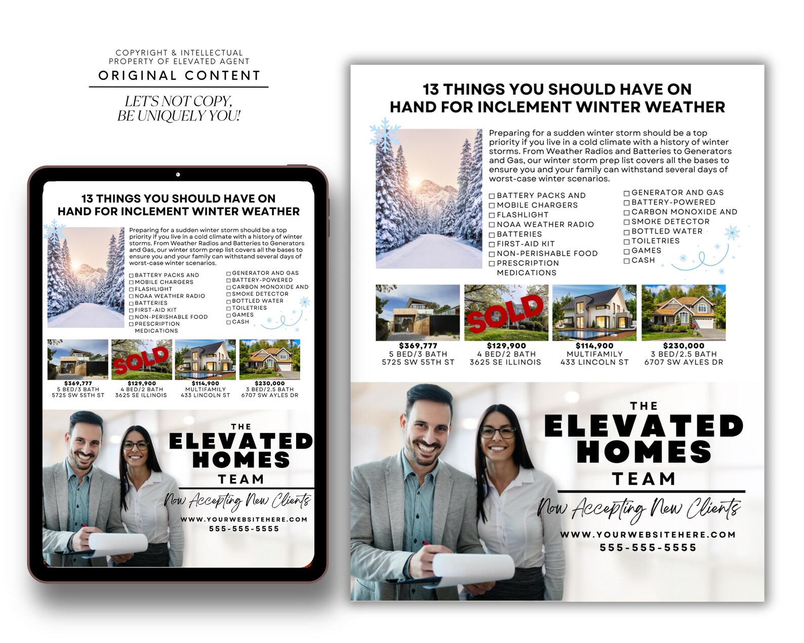 January Real Estate Newsletters, Realtor Newsletter, Real Estate ...