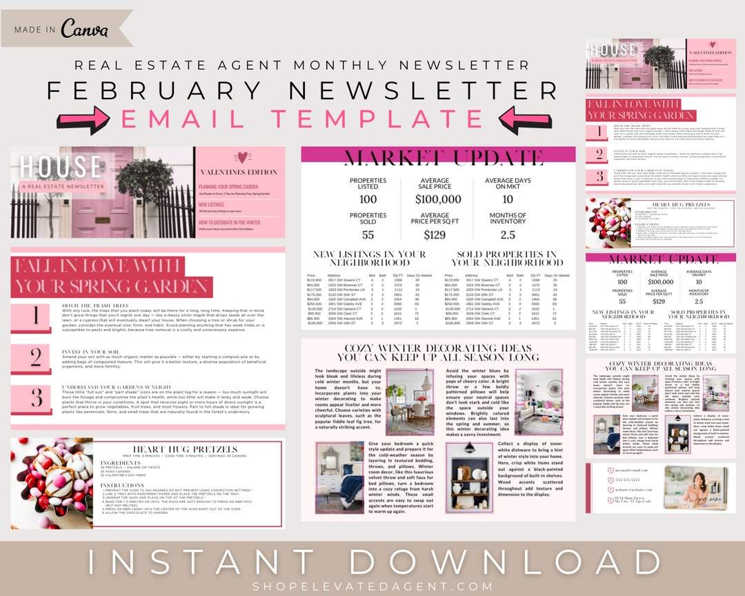 Real Estate Email Newsletter, February Newsletter, Valentines ...