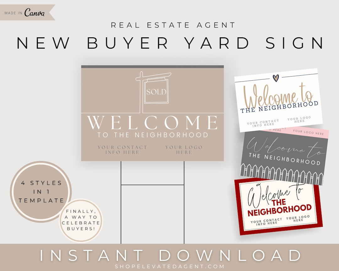 Real Estate Sign - Realtor Sign - Sold Sign - Closing Sign - Sign Rider ...