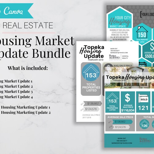 Housing Market Update 1 POSTCARD real Estate Market Update - Etsy