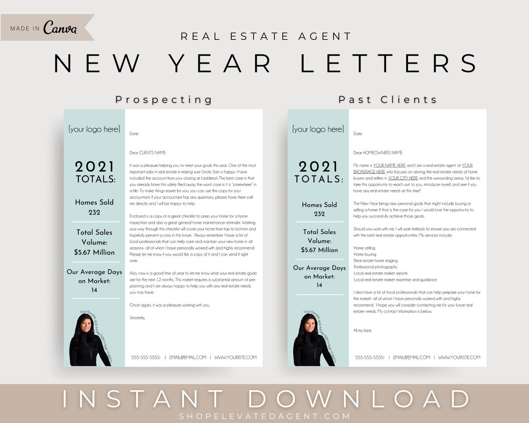 Real Estate New Year Letter, Real Estate Letter, Seller Prospecting ...