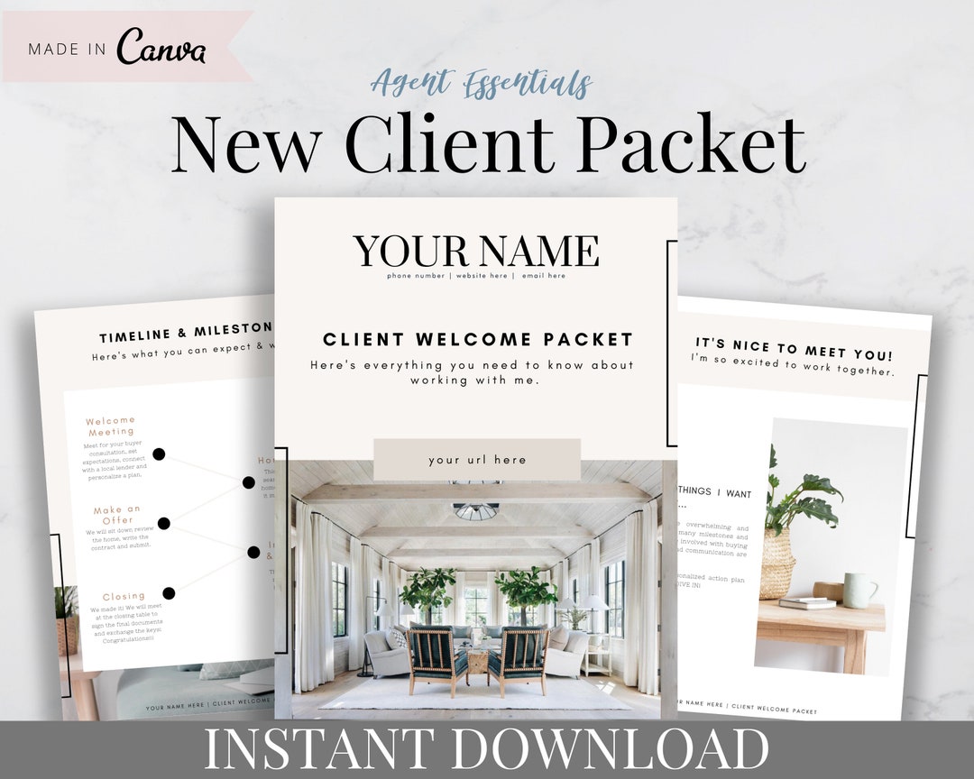 Real Estate New Client Packet Home Buyer Packet Client - Etsy