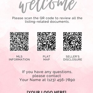 Real Estate QR Code Listing Flyer, Open House QR Code, Real Estate ...