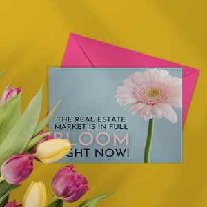 Real Estate Hello Spring Postcard, Realtor Marketing Template (instant ...