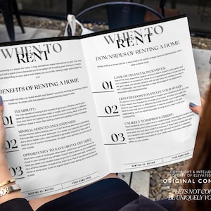 Renting Vs Buying Packet Real Estate Marketing Template Rent Vs Own ...