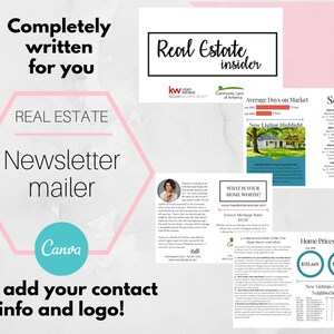 Print Newsletter Mailer real Estate Opt-in Guide, Templates Canva ...