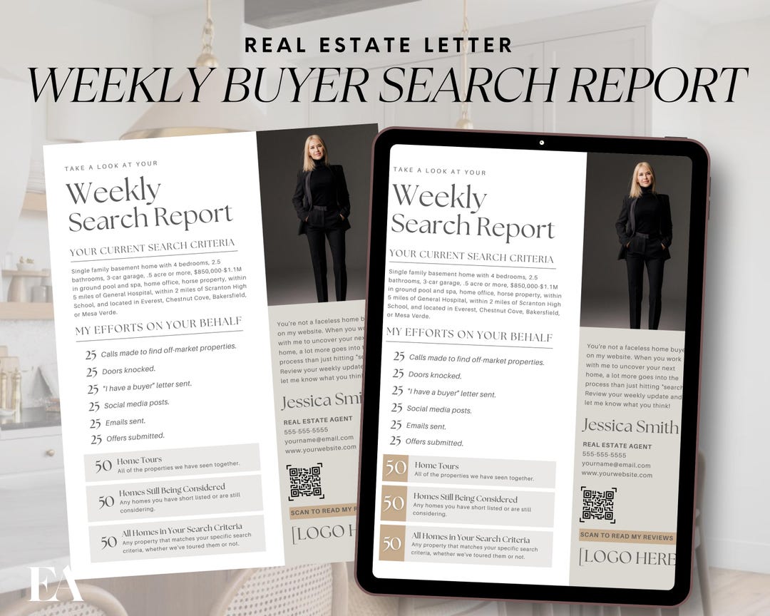 Real Estate Flyer, Real Estate Buyer Report, Buyer Update, Real Estate ...