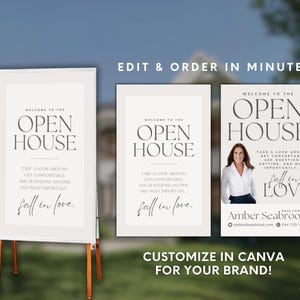Real Estate Open House A-frame Sign: Realtor Marketing Template (canva ...