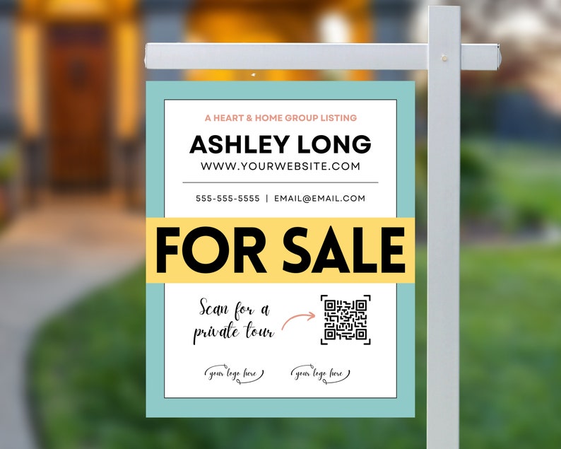 Realtor for Sale Sign Template, Property Sign Design - Etsy
