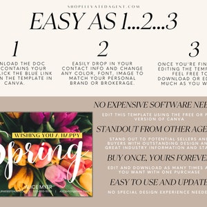 Real Estate Hello Spring Postcard, Realtor Spring Card, Realtor Farming ...