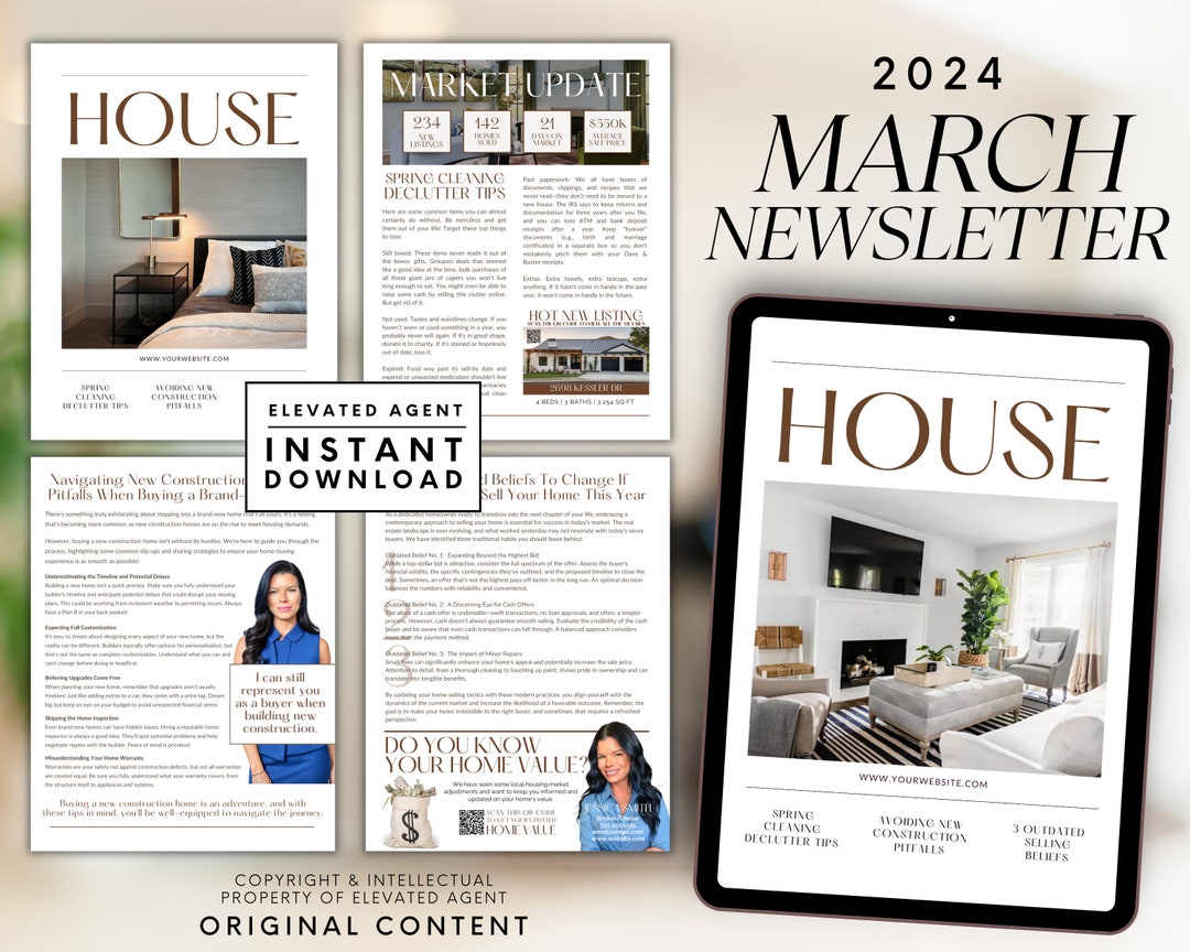 Real Estate March Newsletter, Real Estate Marketing, Real Estate ...