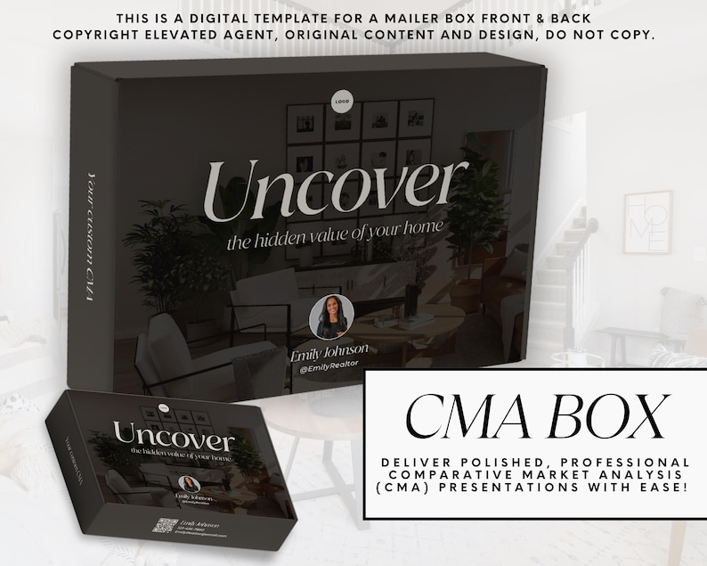 Realtor CMA Box Template, Comparative Market Analysis, Real Estate Mailer, Seller Presentation ...