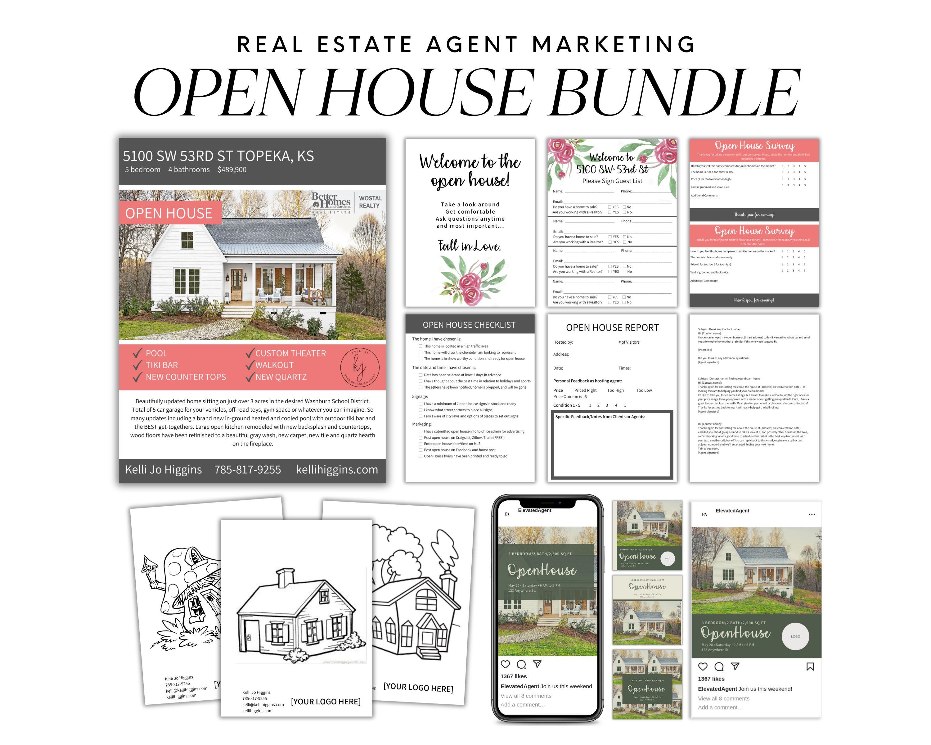 Open House Bundle - Real Estate Template - Etsy