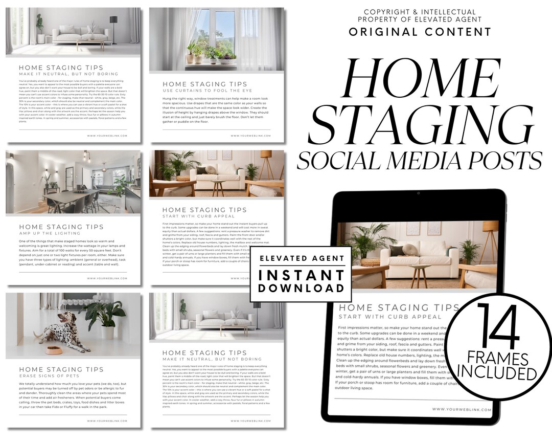 Home Staging Social Media Post, Real Estate Marketing, Realtor Social ...