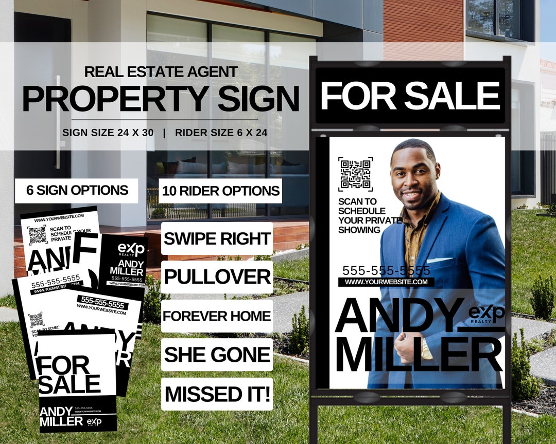 Real Estate Yard Sign, Property Sign, for Sale Sign, Realtor Sold Sign ...
