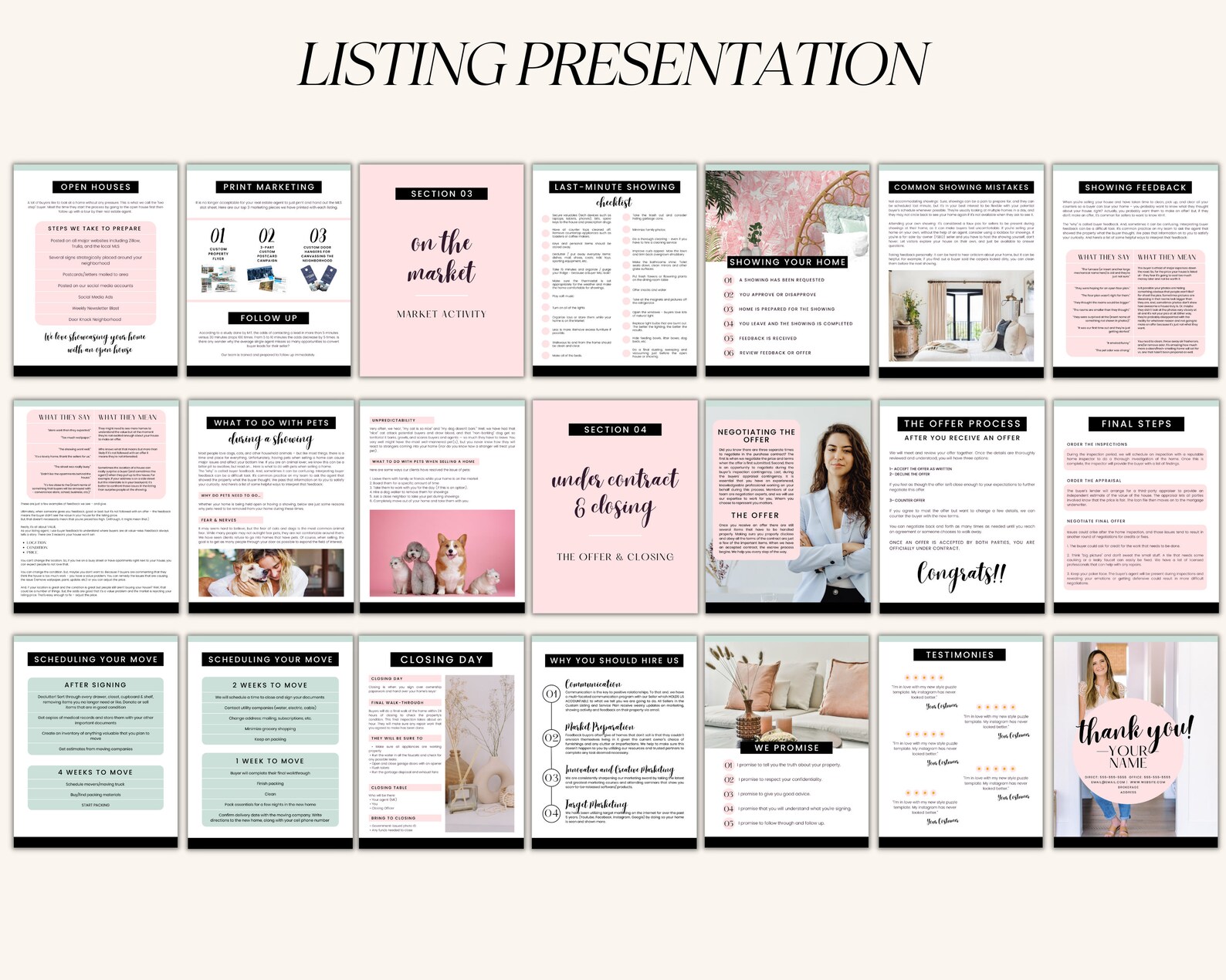 Seller Guide and Buyer Guide Bundle, List Presentation for Real Estate ...