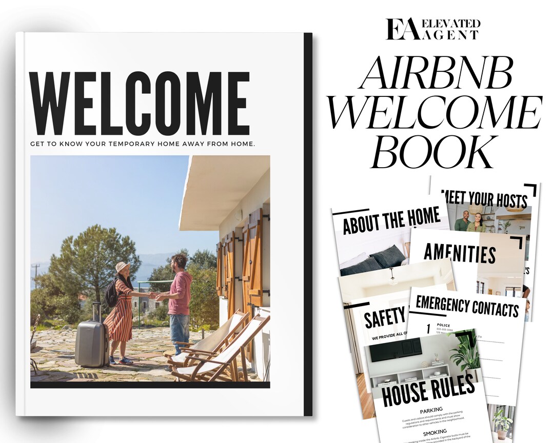 Airbnb Welcome Book Template, Vacation Rental Welcome Book, VRBO ...