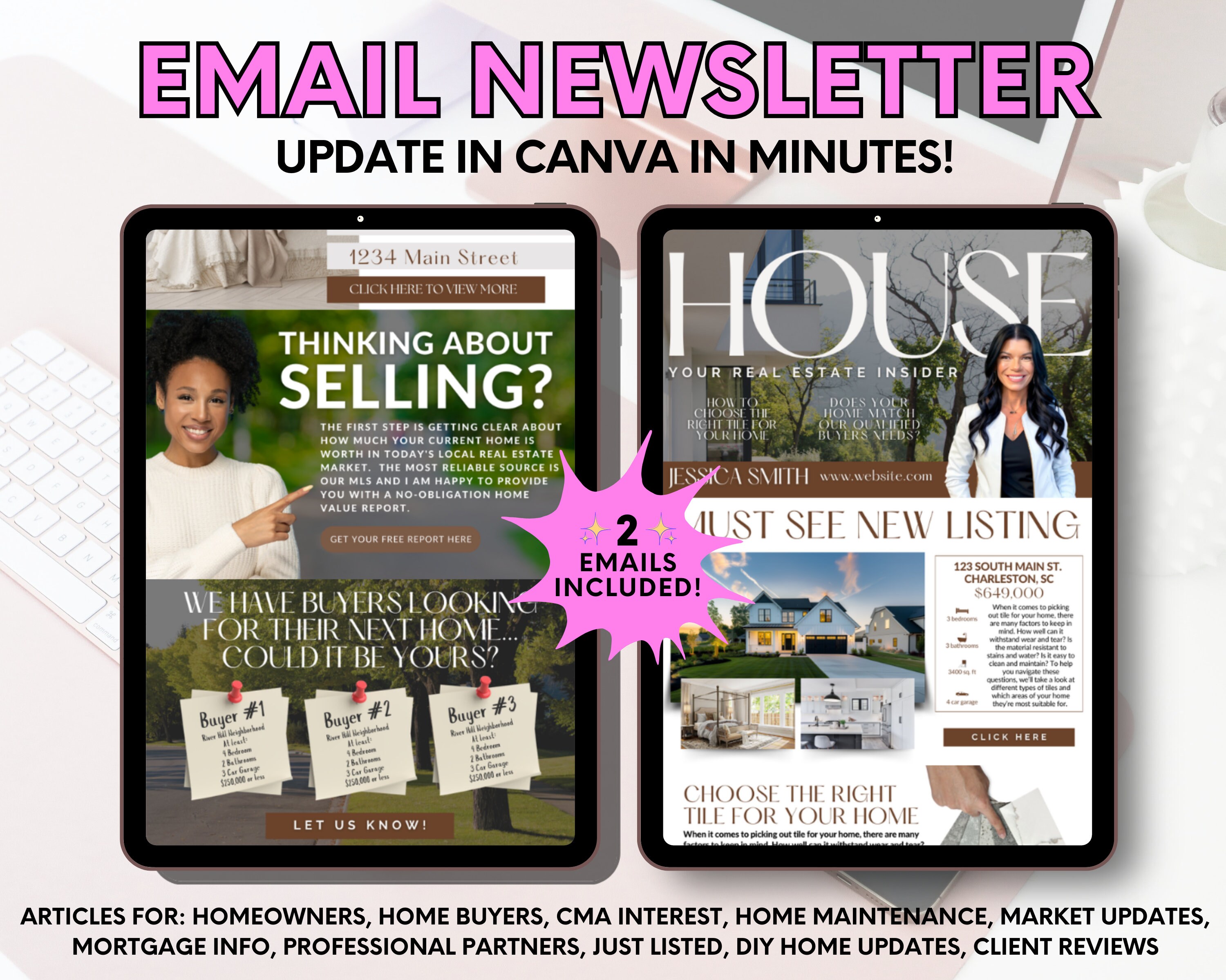 July Real Estate Newsletter, Realtor Email Newsletter, July Email ...